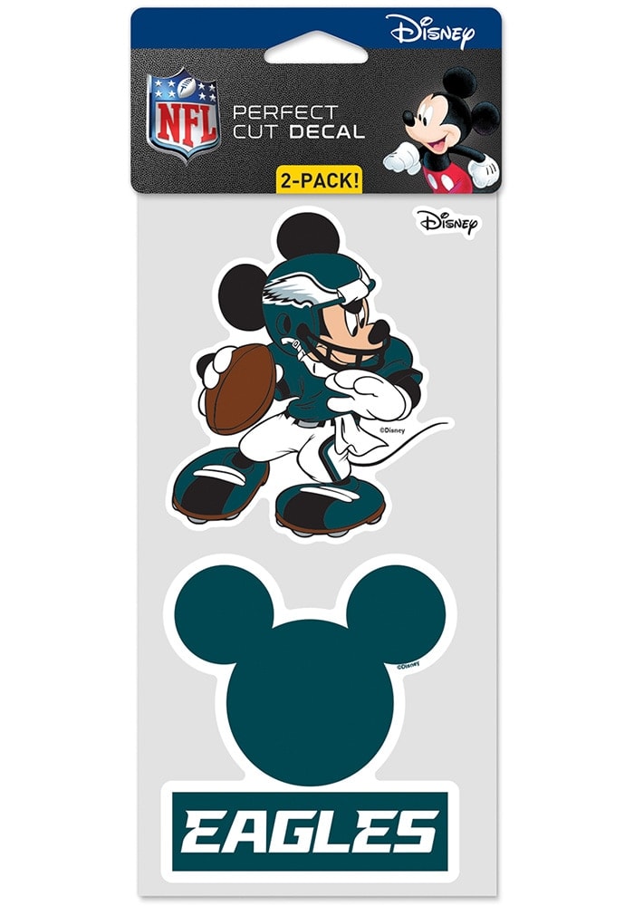 Philadelphia Eagles MIDNIGHTGREEN Mickey Mouse Perfect Cut Set of 2 ...
