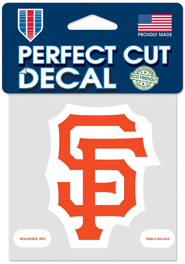 San Francisco Giants Perfect Cut 4x4 Color Decal Auto Decal - ORANGE