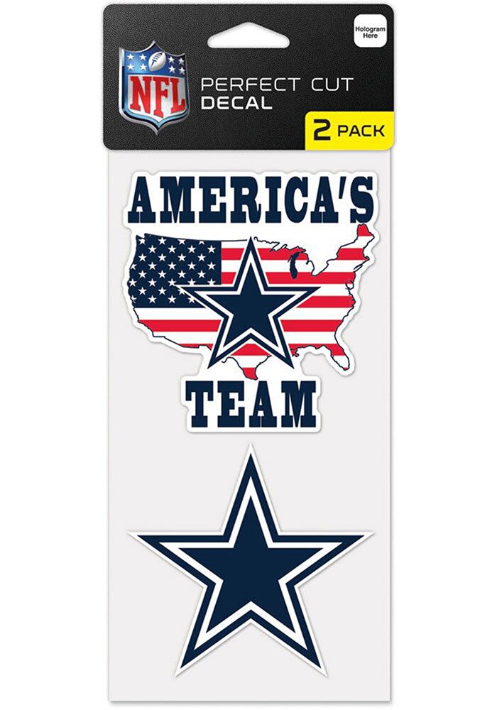 Dallas Cowboys Blue Perfect Cut Set of 2 Slogan Auto Decal - 57118104