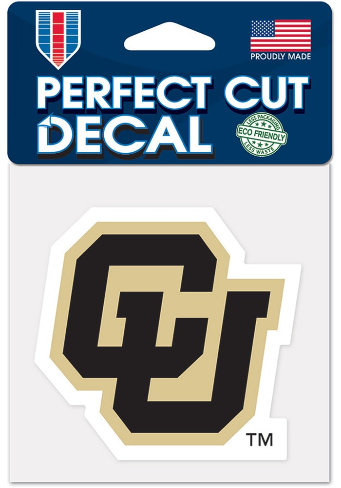 Colorado Buffaloes GOLD Perfect Cut 4x4 Color Decal Auto Decal - 57118136