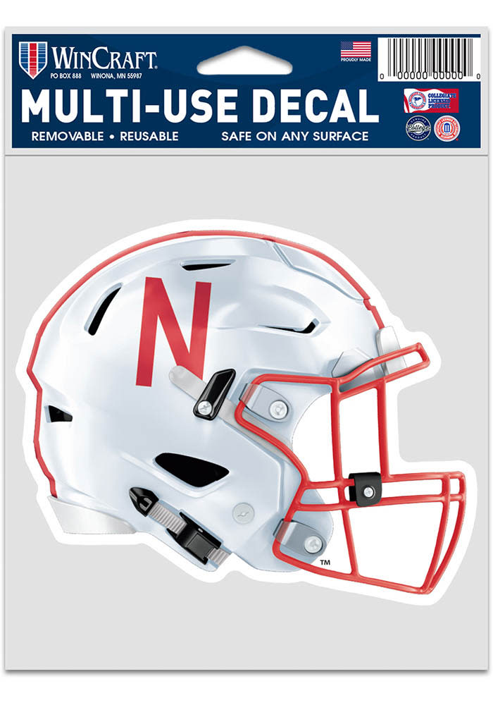 Nebraska Cornhuskers Red 3.75x5 Helmet Fan Auto Decal - 57118160