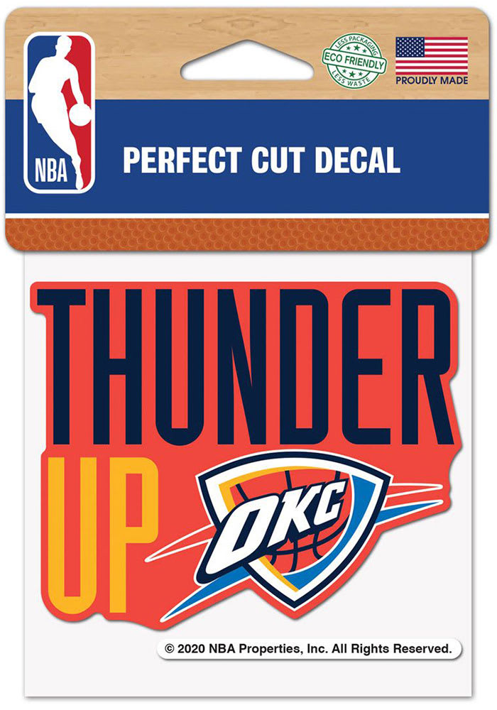 Oklahoma City Thunder BLUE 4x4 Slogan Auto Decal - 57119029