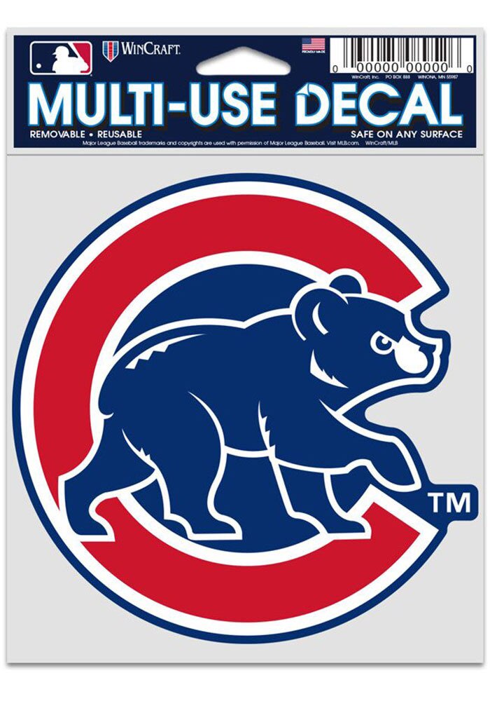 Chicago Cubs BLUE 3.75x5 Logo Auto Decal - 57119066