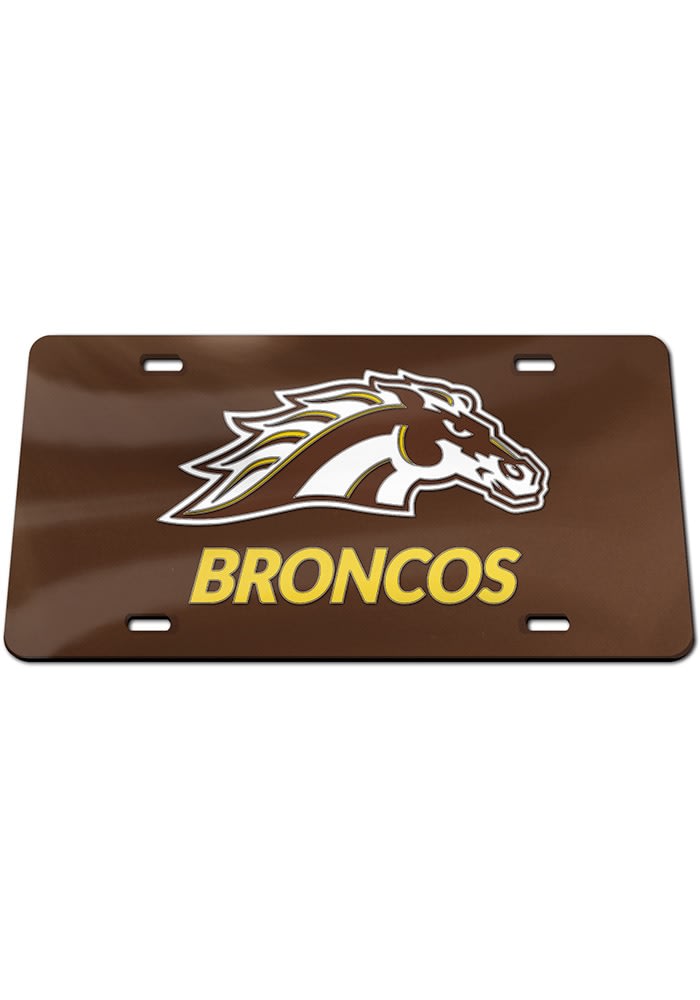 Western Michigan Broncos License Plate- Western Michigan Broncos BROWN ...