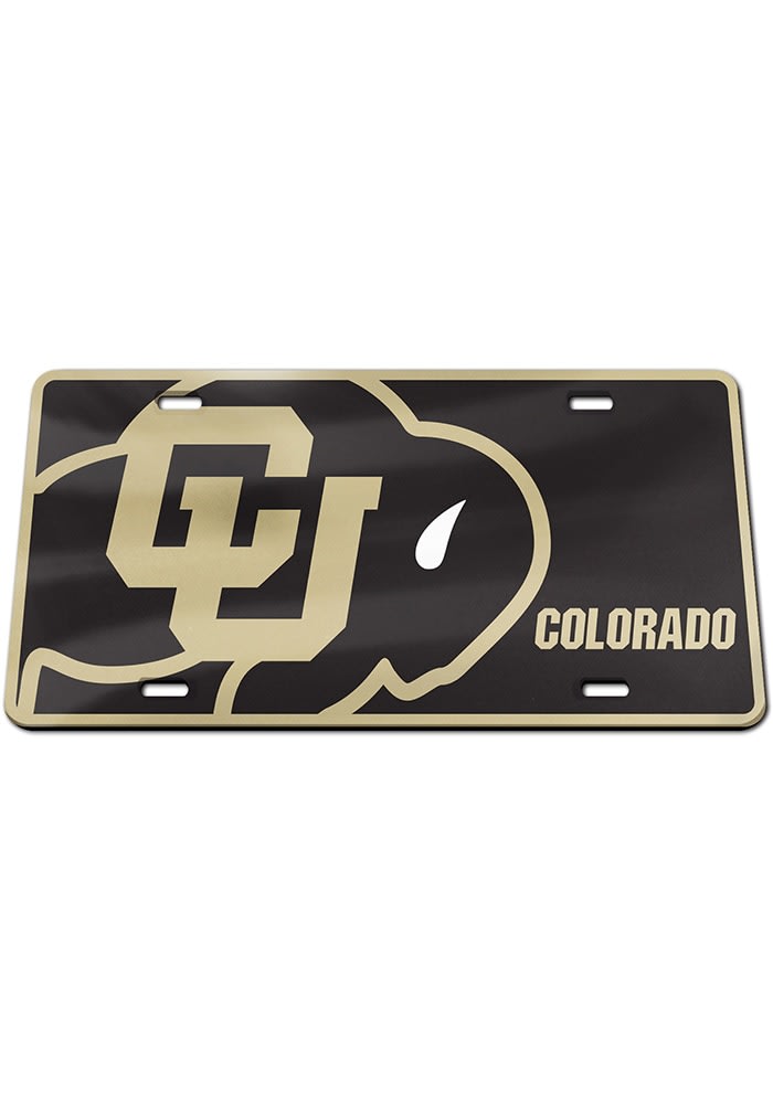 Colorado Buffaloes License Plate- Colorado Buffaloes GOLD Acrylic ...