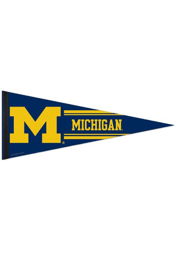 Michigan Wolverines BLUE 12x30 Vintage Pennant - 5711940