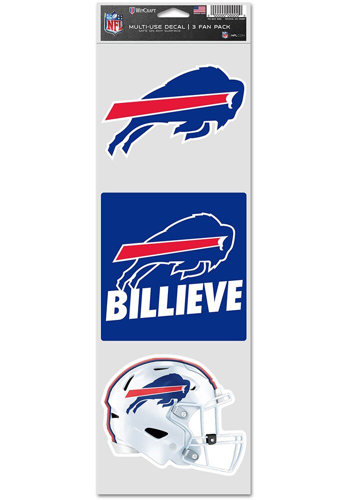 Buffalo Bills Blue 3pk Fan Auto Decal - 57119580