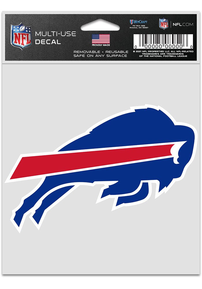 Buffalo Bills BLUE 3.75x5 Fan Logo Auto Decal - 57119583