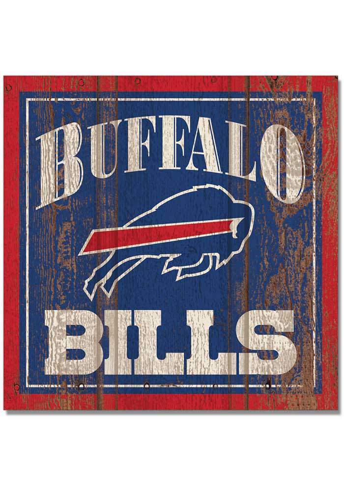 Buffalo Bills BLUE Script 3x3 Wood Magnet - 57119604