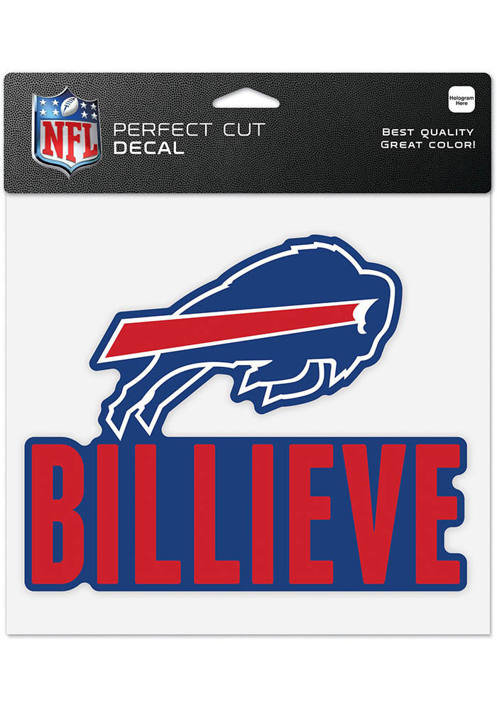 Buffalo Bills BLUE 8x8 Slogan Auto Decal - 57119645