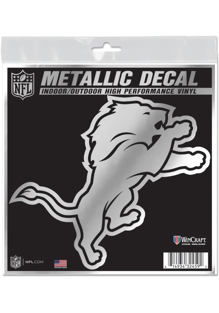 Detroit Lions BLUE 6X6 Metallic Auto Decal - 57119766