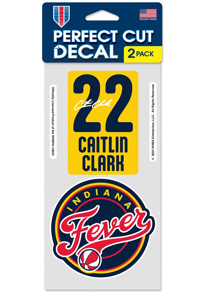 Caitlin Clark Indiana Fever Set of Two Auto Decal - NAVY