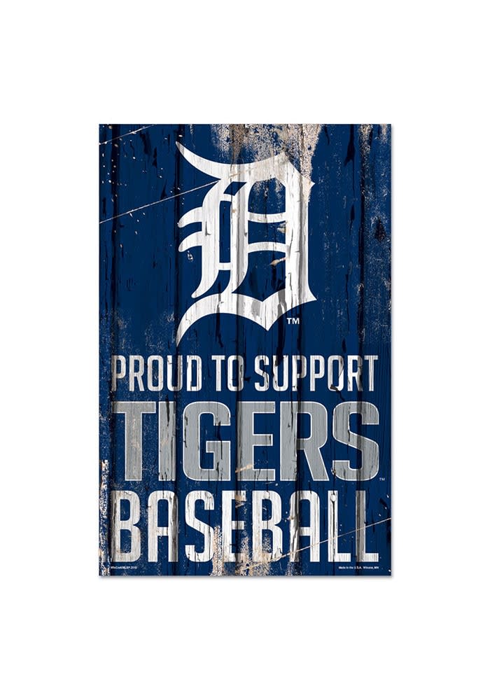 Detroit Tigers BLUE 11x17 Proud Supporter Sign - 57120910