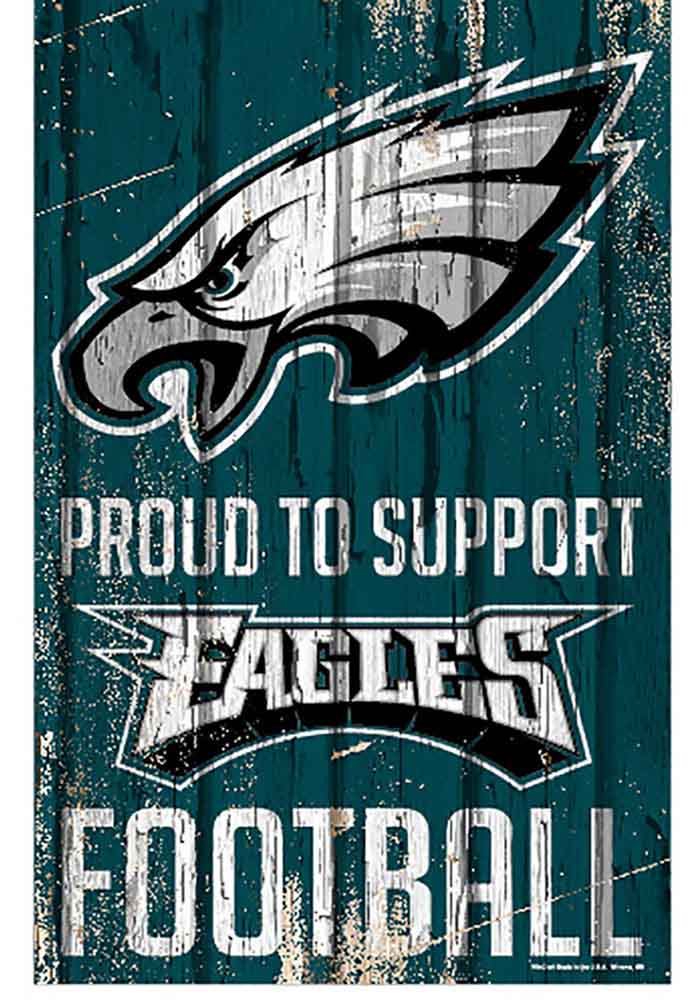 Philadelphia Eagles MIDNIGHTGREEN 11x17 Proud Supporter Sign - 57121568