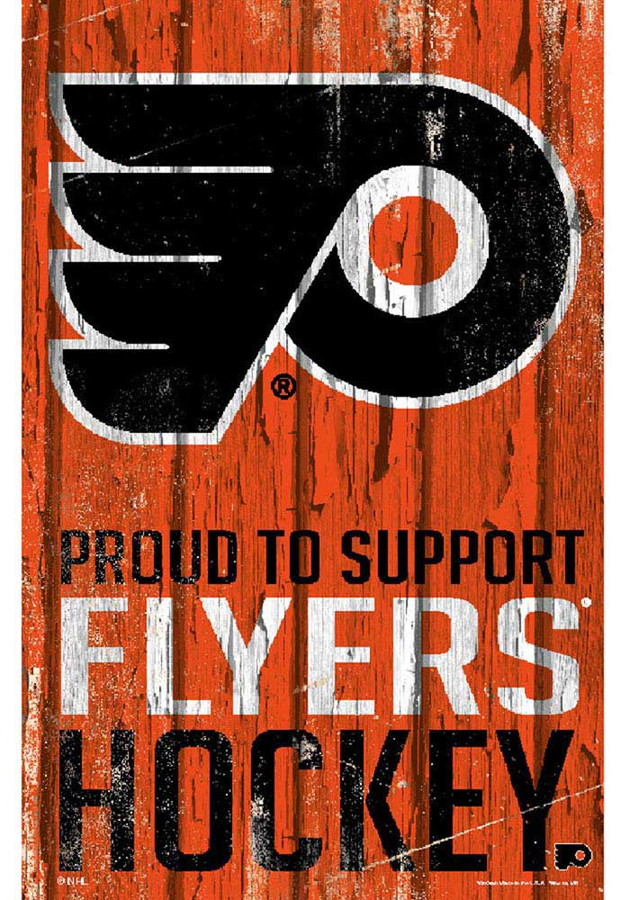 Philadelphia Flyers ORANGE 11x17 Proud Supporter Sign - 57121573