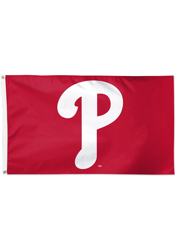 Philadelphia Phillies 3x5 Red Silk Screen Grommet Flag - 57121642