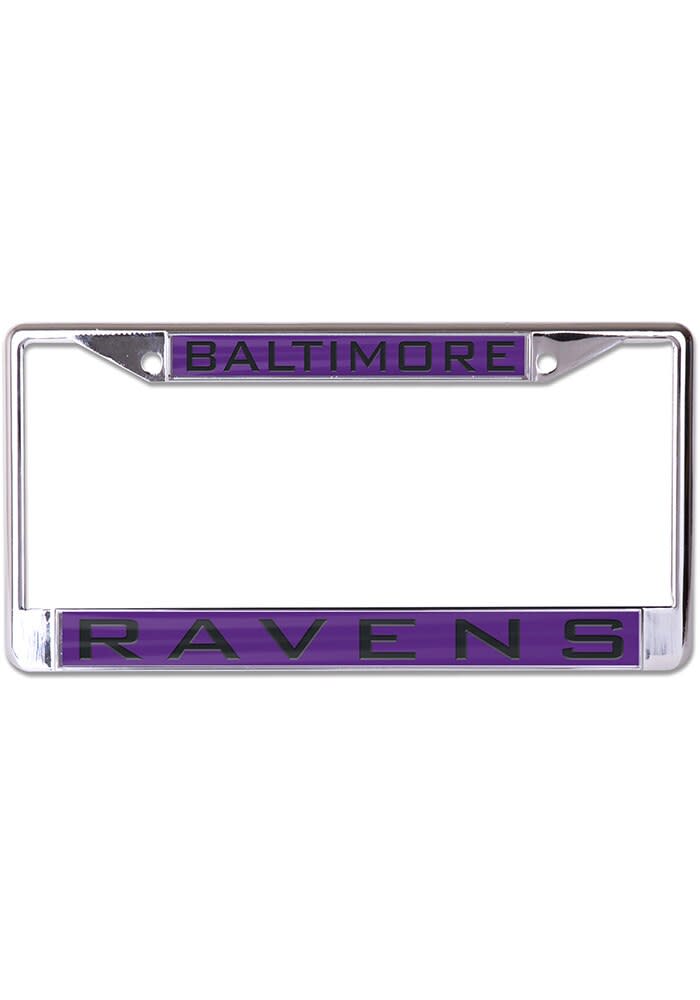 Baltimore Ravens License Plate Frame - Baltimore Ravens BLACK Printed ...