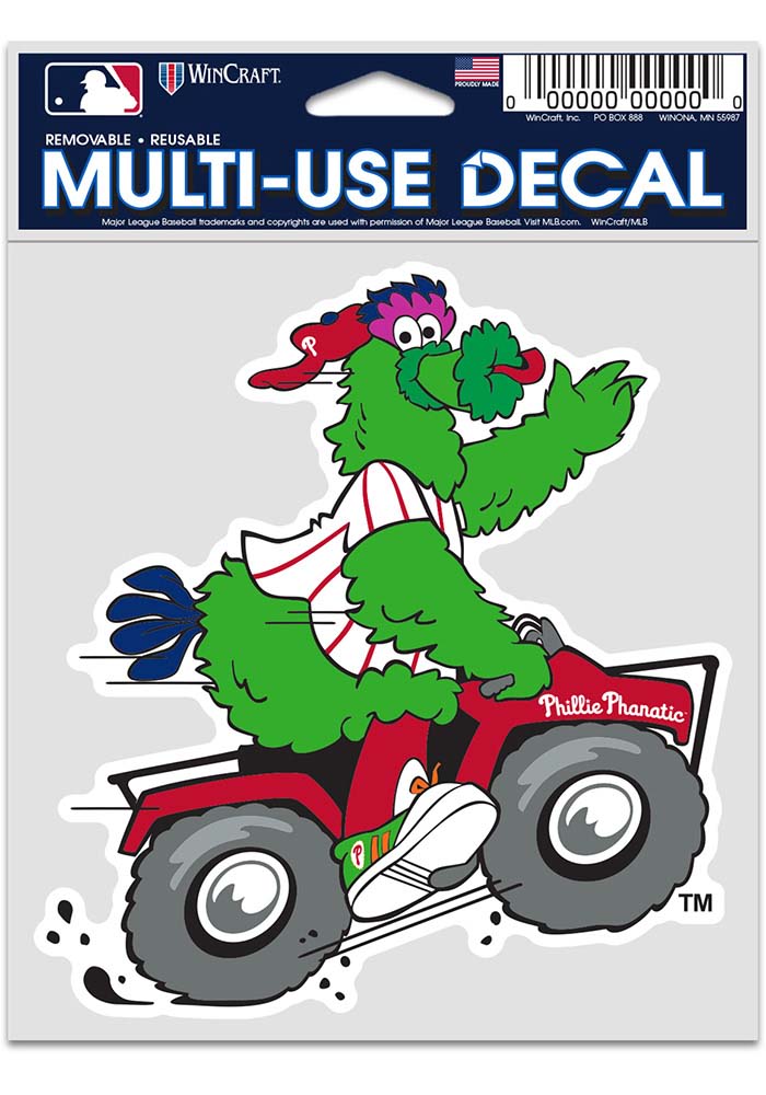 Philadelphia Phillies GREEN Phanatic 4 Wheeler Auto Decal - 57121755
