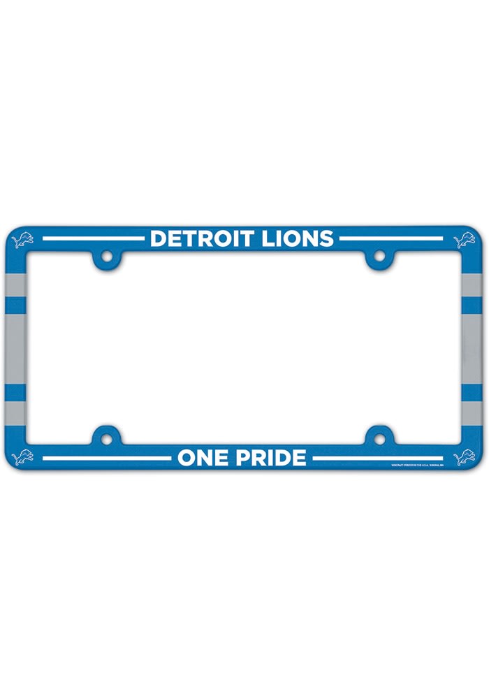 Detroit Lions License Plate Frame - Detroit Lions BLUE Plastic License ...