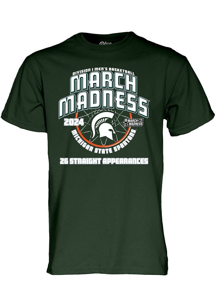 Michigan State Spartans GREEN 2024 26 Straight March Madness ...