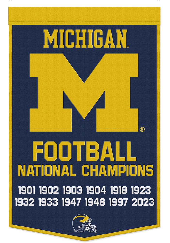 Michigan Wolverines BLUE 24x38 Celebration Banner - 57122710