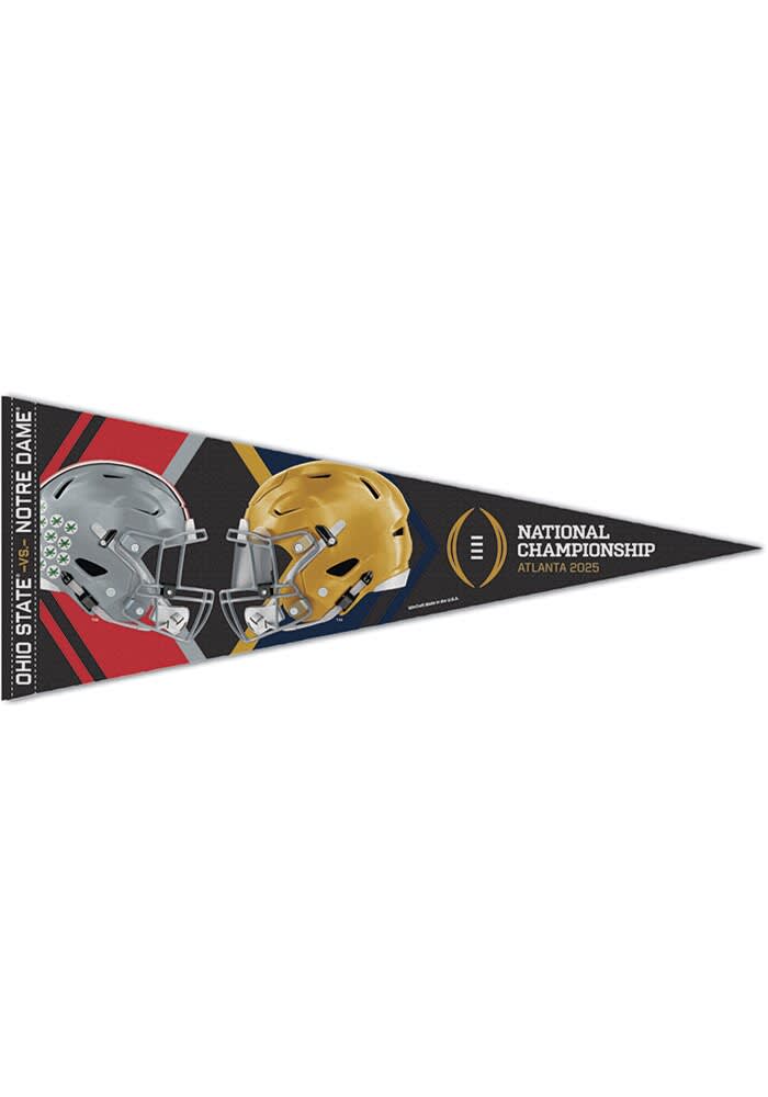 Ohio State Buckeyes BLACK 2025 CFP Championship Dueling Premium Pennant ...