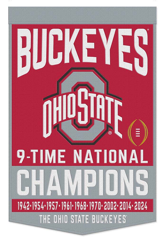 Ohio State Buckeyes Red 2024 National Champs 24x38 Banner - 57123460