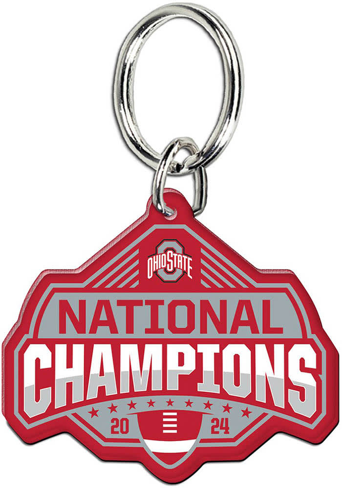 Ohio State Buckeyes Red 2024 National Champs Acrylic Keychain - 57123463