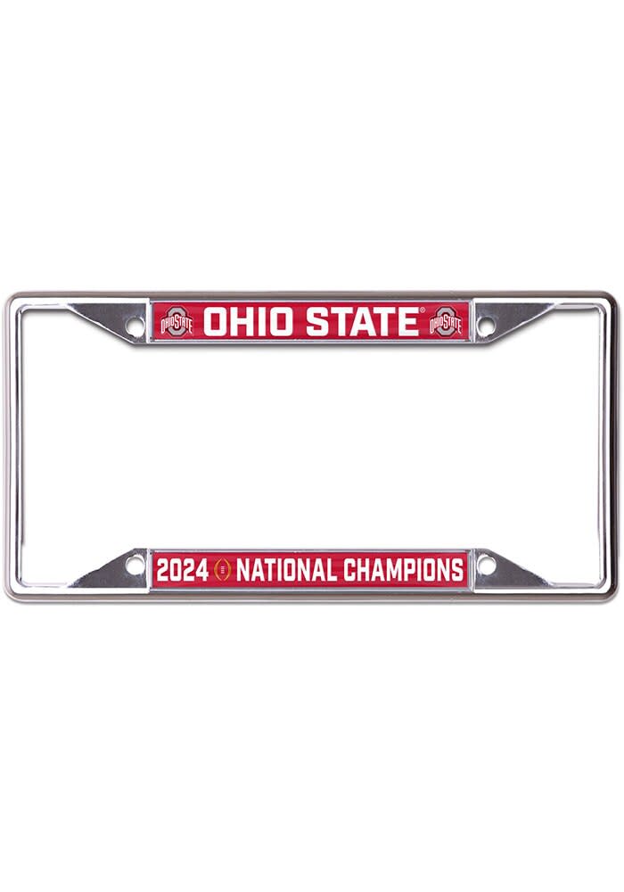 Red Ohio State Buckeyes 2024 National Champs License Plate Frame - 57123577