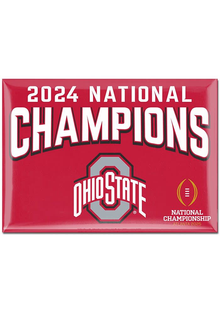 Ohio State Buckeyes Red 2024 National Champs 2.5x3.5 Magnet - 57123578