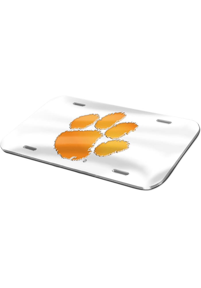 Clemson Tigers License Plate- Clemson Tigers ORANGE Team Logo Inlaid ...