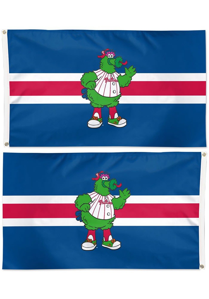 Philadelphia Phillies 3x5 Applique Philly Phanatic BLUE Silk Screen ...