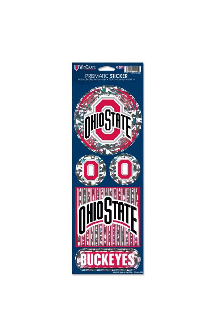 Ohio State Buckeyes Red Prismatic Stickers - 5712981