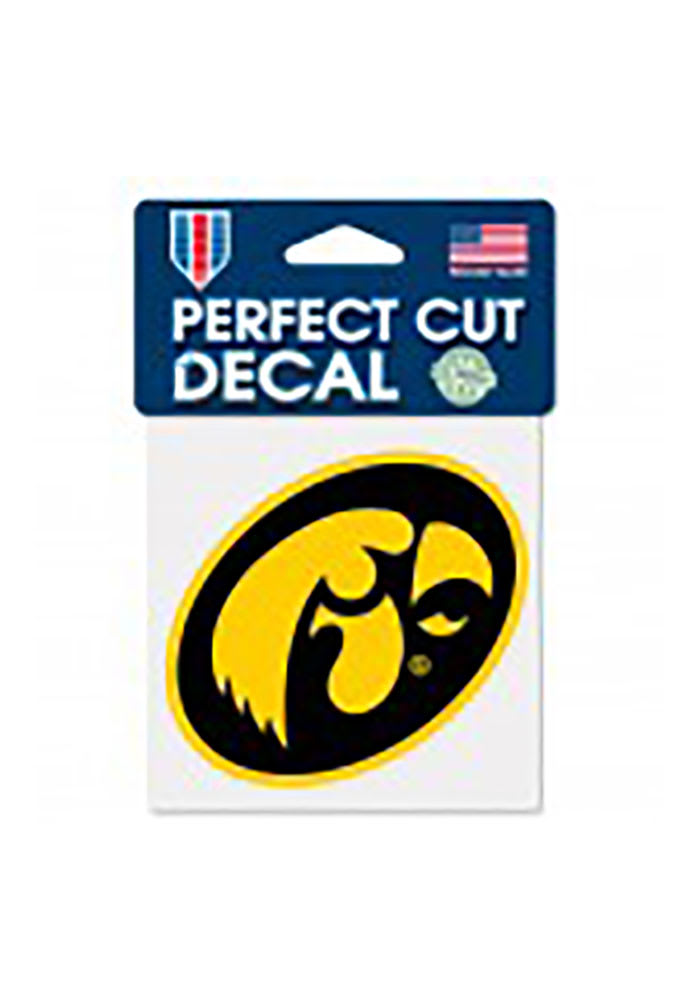 YELLOW Iowa Hawkeyes Perfect Cut Decal - 5713488