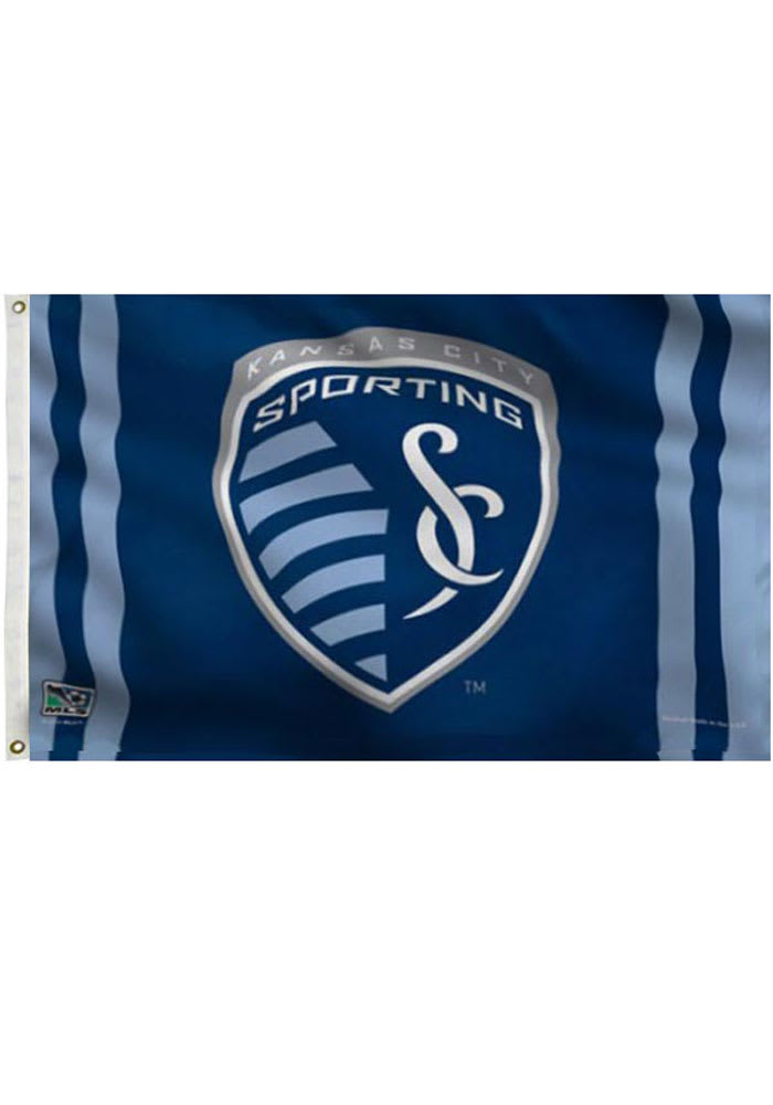 Sporting Kansas City 3x5 Deluxe Grommet BLUE Silk Screen Grommet Flag ...