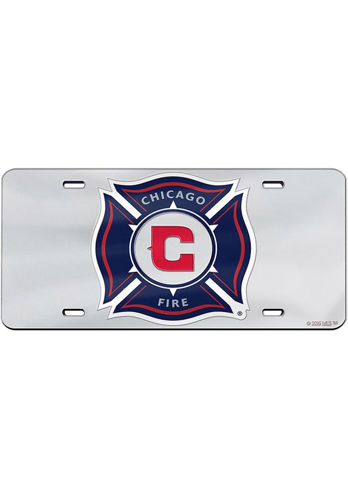 Chicago Fire License Plate- Chicago Fire SILVER Team Logo Decorative ...