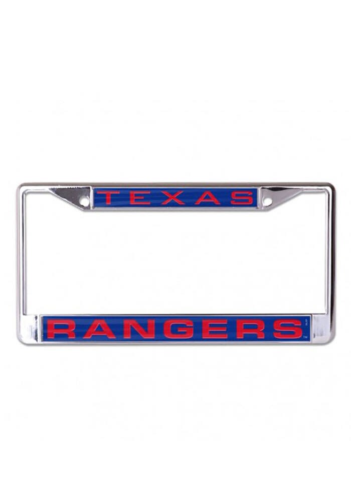 Texas Rangers License Plate Frame - Texas Rangers BLUE Team Name Inlaid ...
