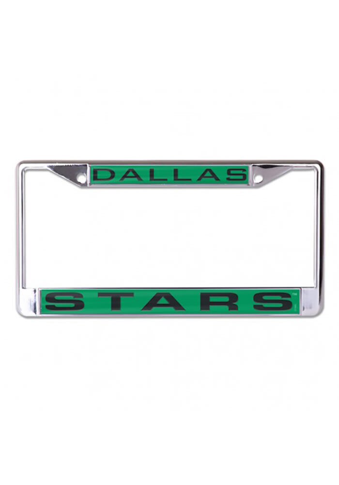 Dallas Stars License Plate Frame - Dallas Stars GREEN Team Name Inlaid ...