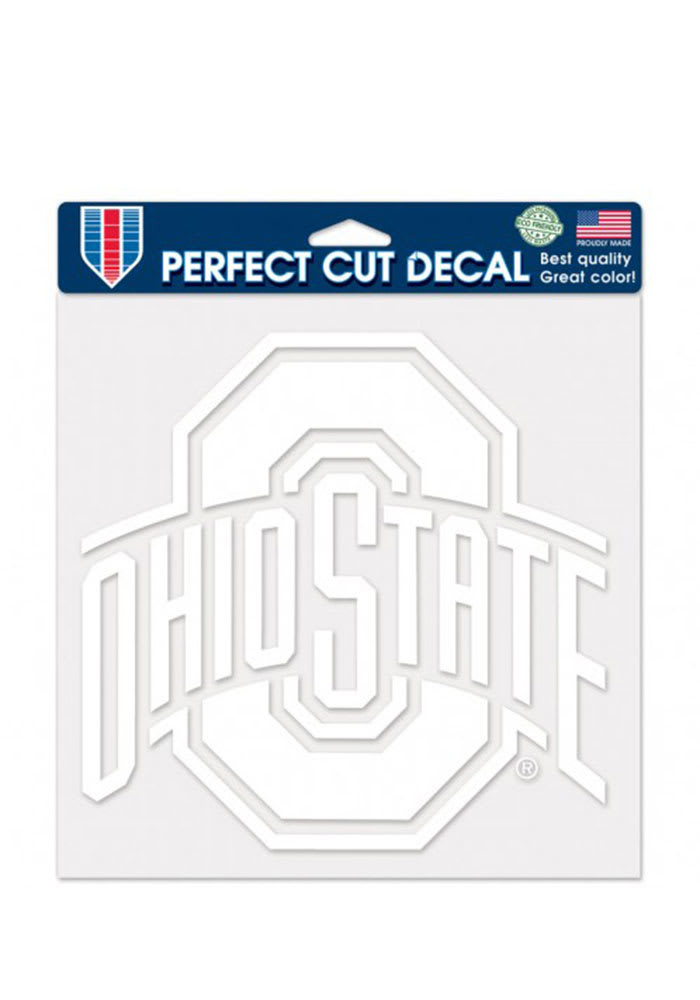 Ohio State Buckeyes White White Perfect Cut Auto Decal - 5713842