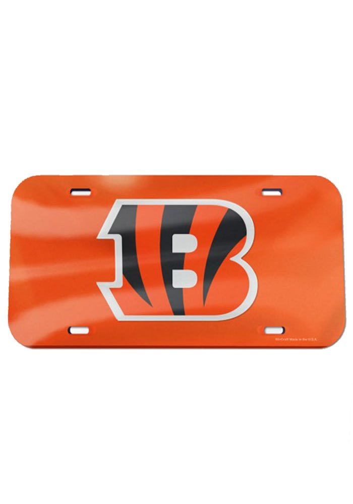 Cincinnati Bengals License Plate- Cincinnati Bengals ORANGE Team Logo ...