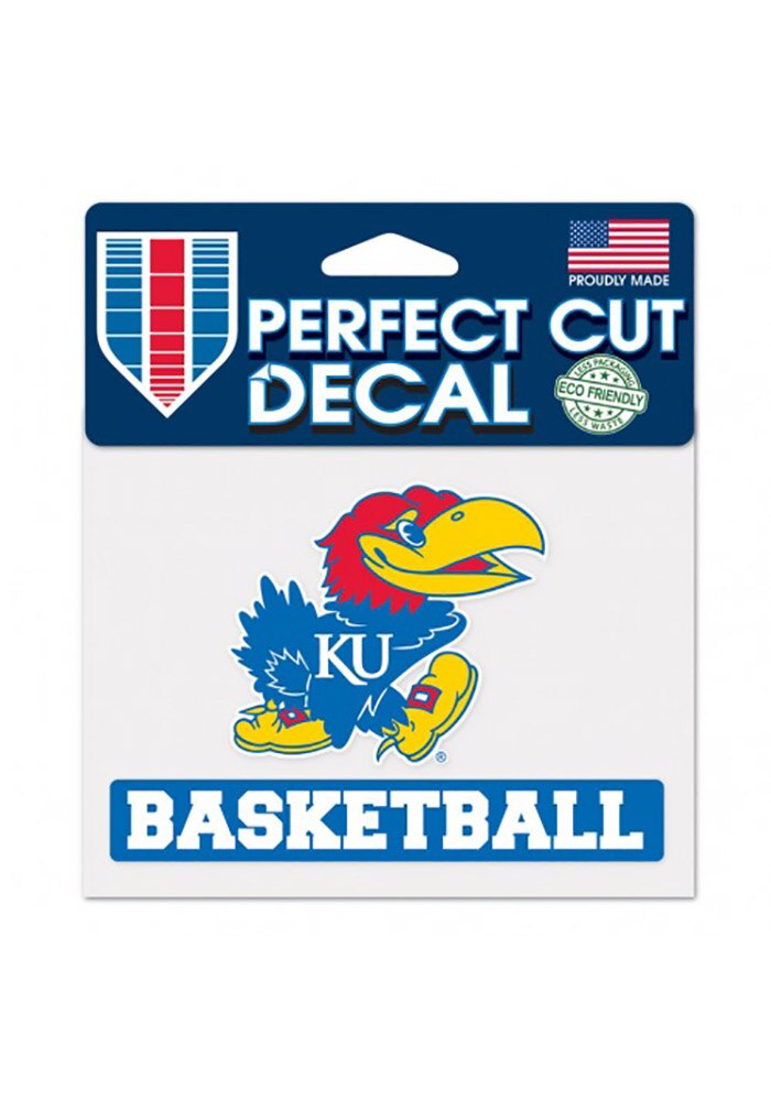 Kansas Jayhawks Basketball Perfect Cut Auto Decal - Blue