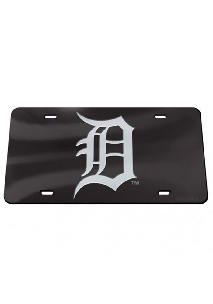 Detroit Tigers License Plate- Detroit Tigers BLACK Crystal Mirror ...