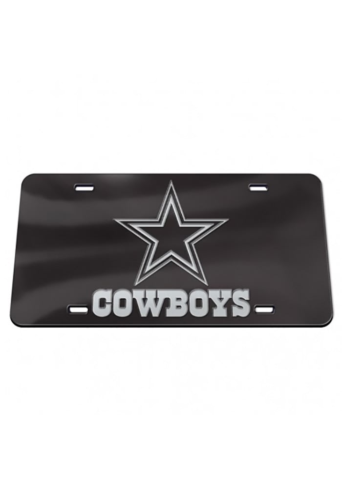 Dallas Cowboys License Plate- Dallas Cowboys BLACK Chrome Decorative ...