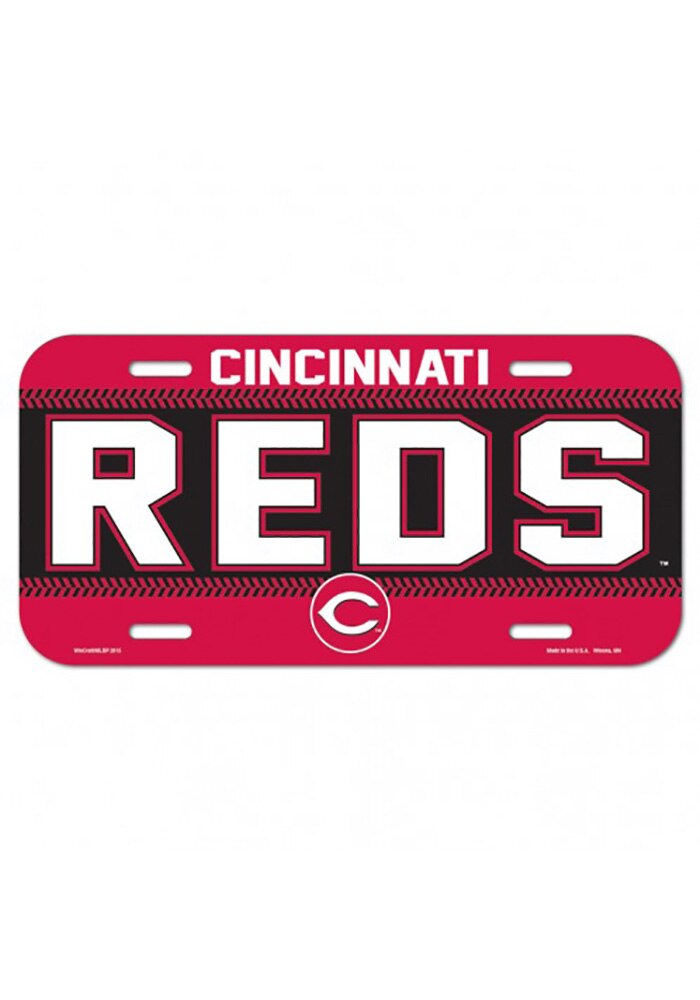 Cincinnati Reds License Plate- Cincinnati Reds Red Plastic Decorative ...