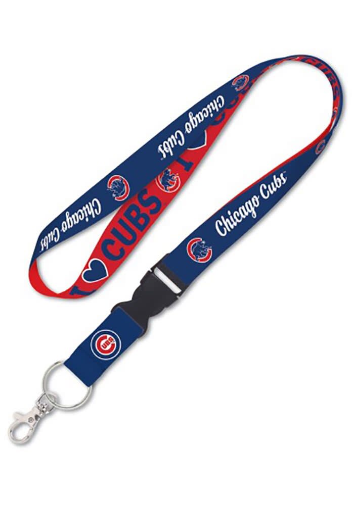 Chicago Cubs BLUE Cursive 1 inch Lanyard - 5715726