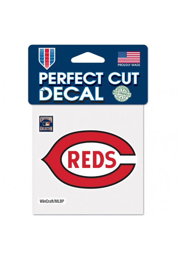 Cincinnati Reds Red 4X4 Cooperstown Auto Decal - 5715768