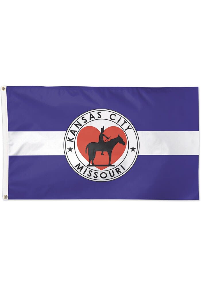 Kansas City 1944 3x5 ft BLUE Silk Screen Grommet Flag - 5716840