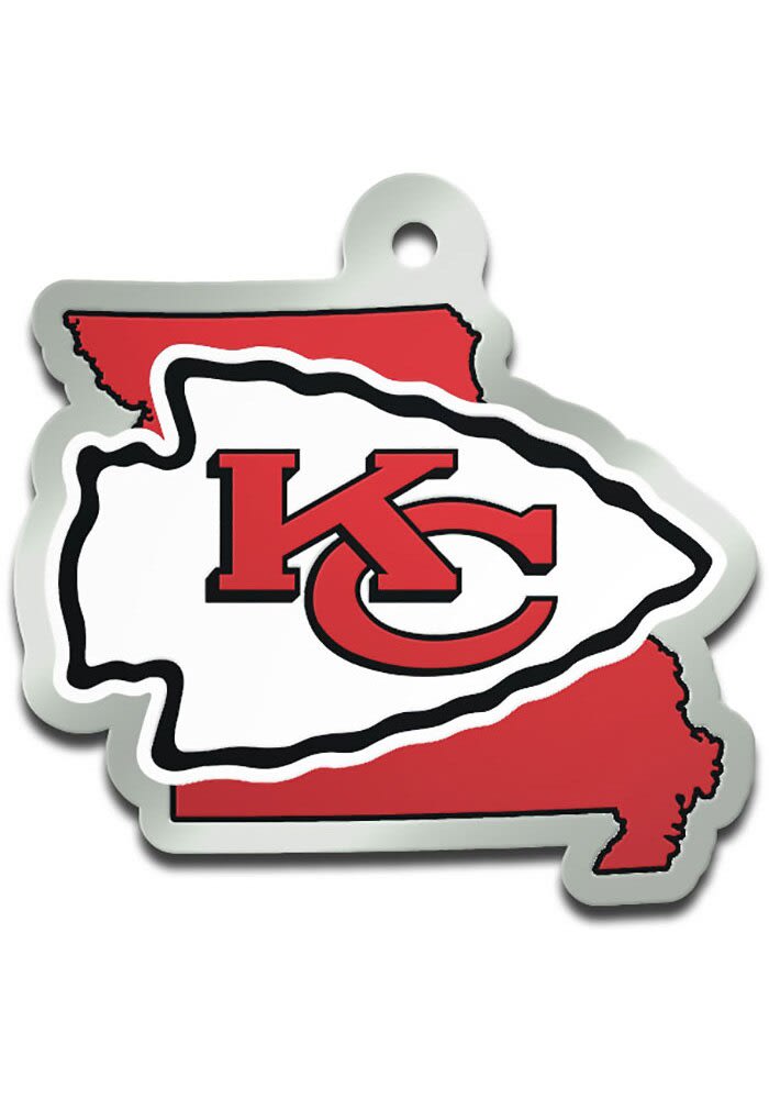 Kansas City Chiefs Red State Shape Keychain - 5716852
