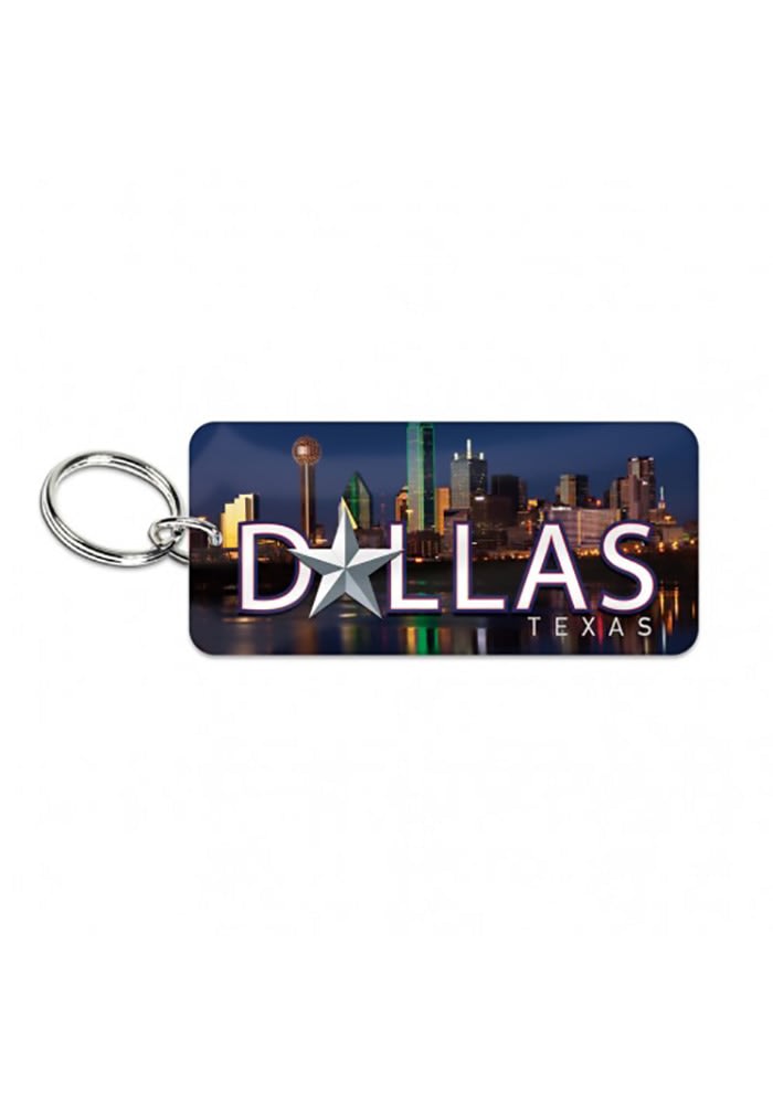 Dallas Ft Worth BLUE Skyline Keychain - 5716964