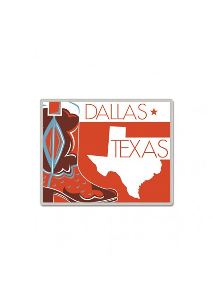 Dallas Ft Worth ORANGE Classic Texas Souvenir Pin - 5716969
